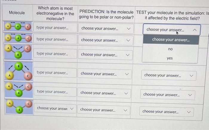Solved Investigating Bond Polarity \& Molecular Polarity | Chegg.com