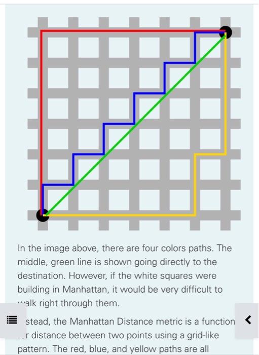In the image above, there are four colors paths. The | Chegg.com