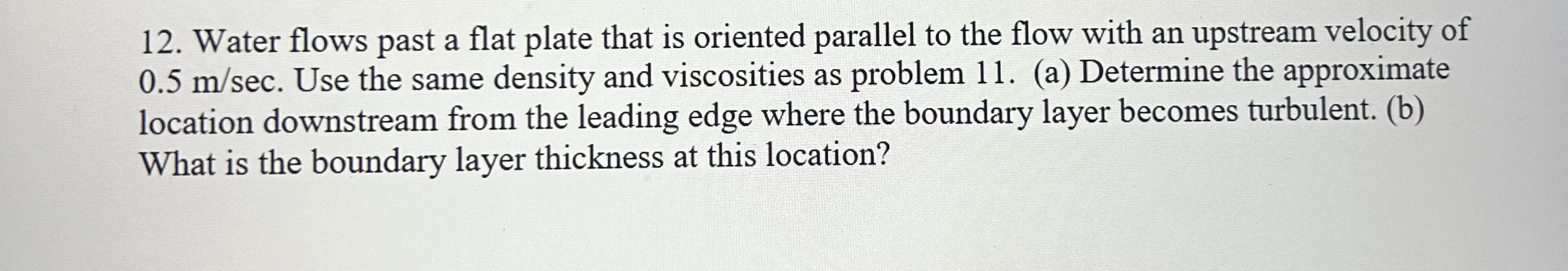 Solved Water flows past a flat plate that is oriented | Chegg.com