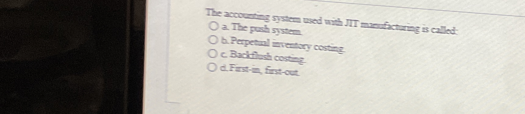 Solved The accountig system used with JII man factuing is | Chegg.com