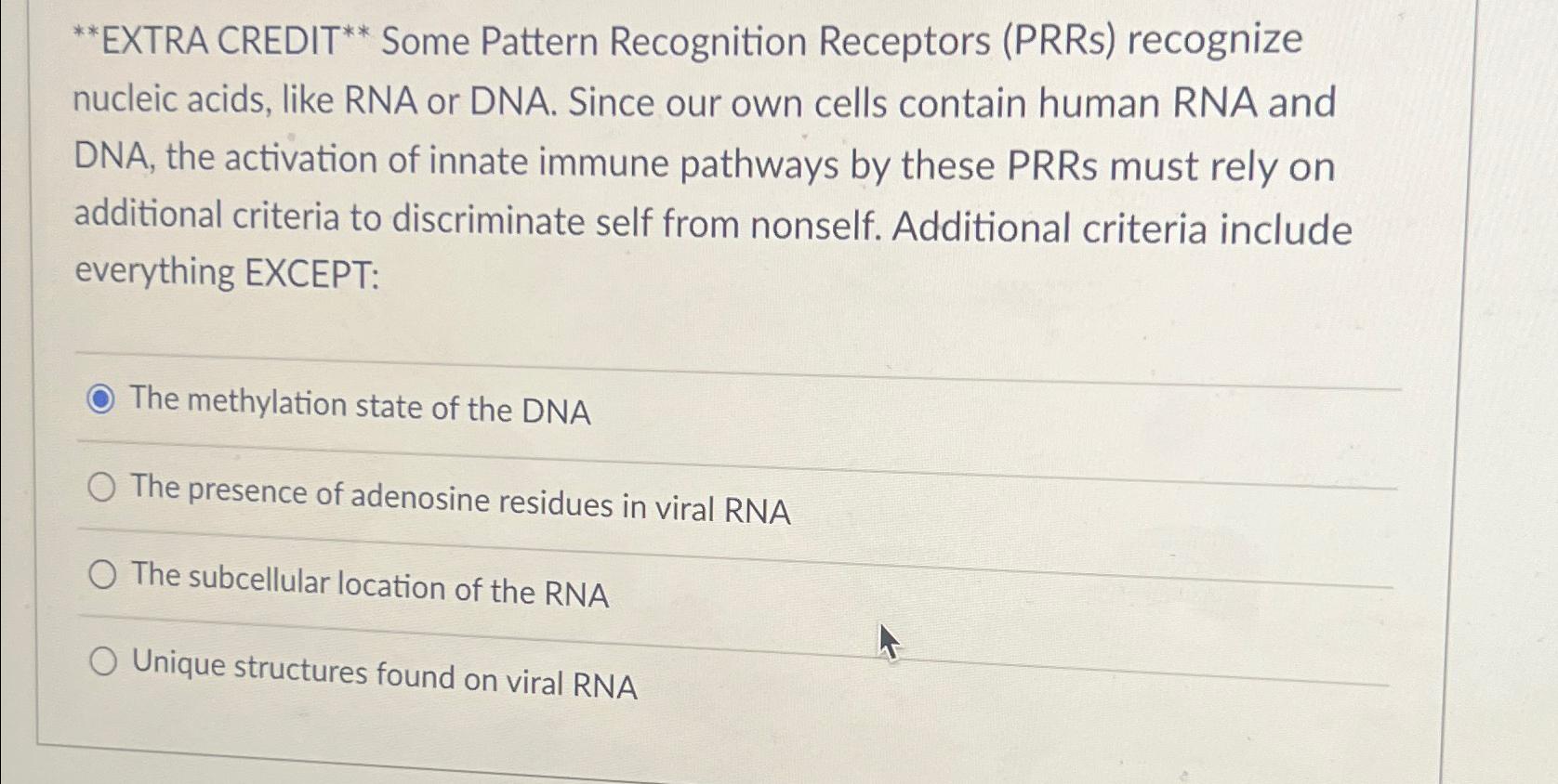 Solved Some Pattern Recognition Receptors (PRRs) ﻿recognize | Chegg.com