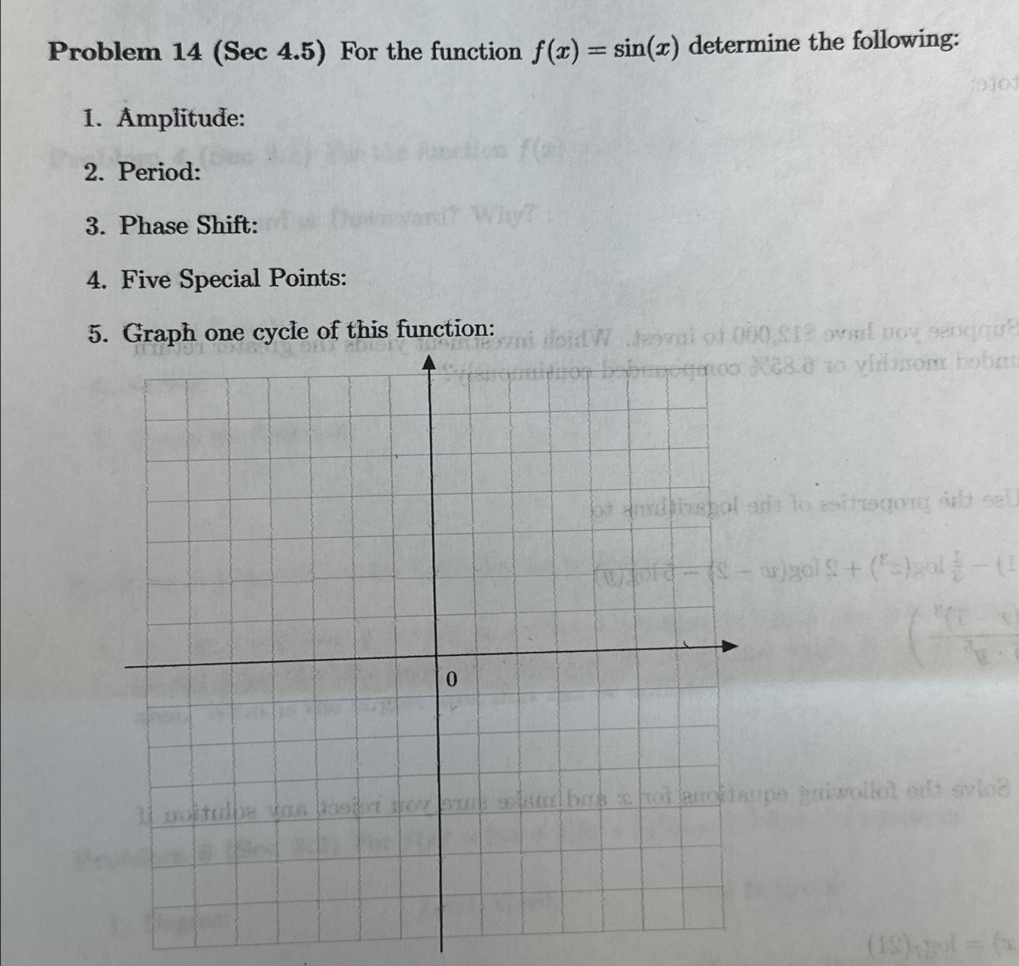 Solved Problem 14 (Sec 4.5) ﻿For the function f(x)=sin(x) | Chegg.com