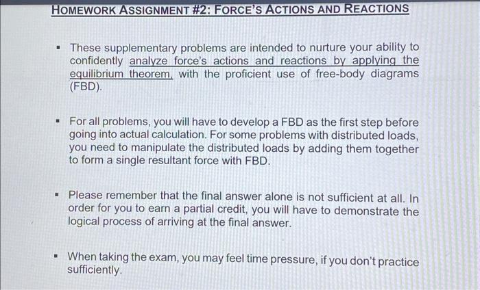 HOMEWORK ASSIGNMENT \#2: FORCE'S ACTIONS AND | Chegg.com