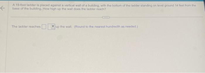 Solved A 19 -foot ladder is placed against a vertical wall | Chegg.com