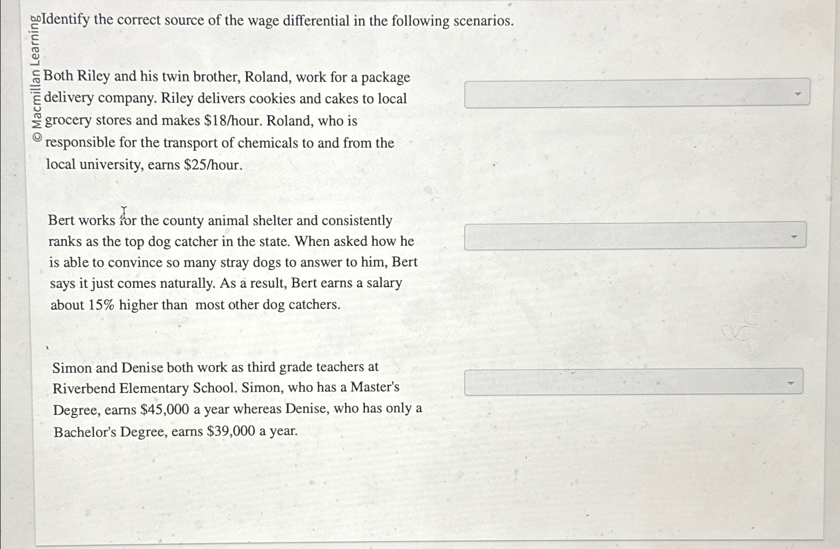Solved ooIdentify the correct source of the wage | Chegg.com