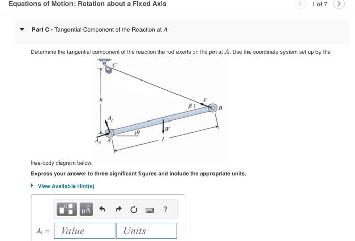 Solved Equations Of Motion Rotation About A Fixed Axis 1 Of