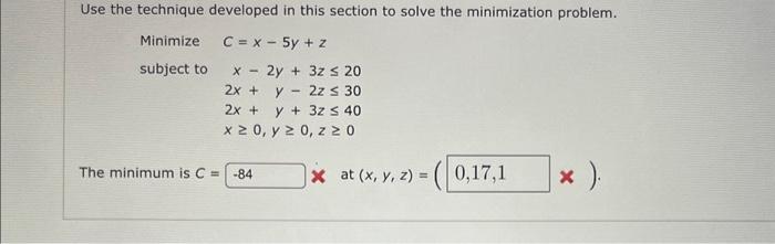 Solved Minimize subject to | Chegg.com