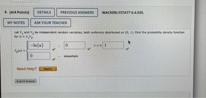 Solved Let Y1 and Y2 be independent random variables, both | Chegg.com