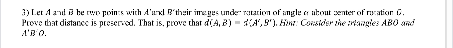 Solved Let A and B be ﻿two points with A' ﻿and B' ﻿their | Chegg.com