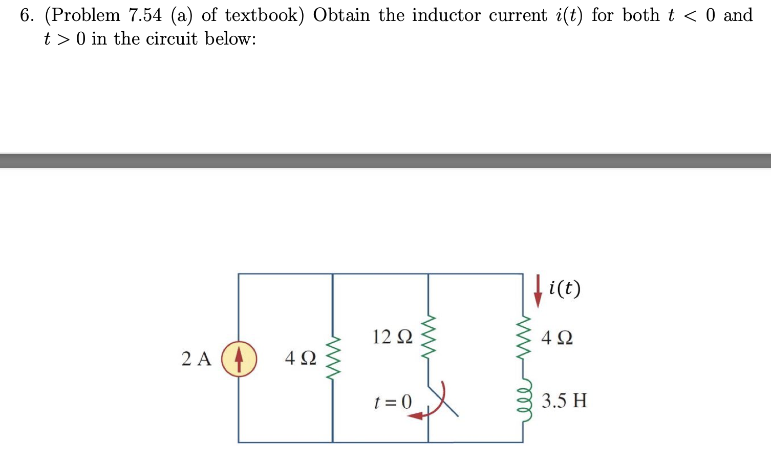 Solved (Problem 7.54 (a) ﻿of textbook) ﻿Obtain the inductor | Chegg.com