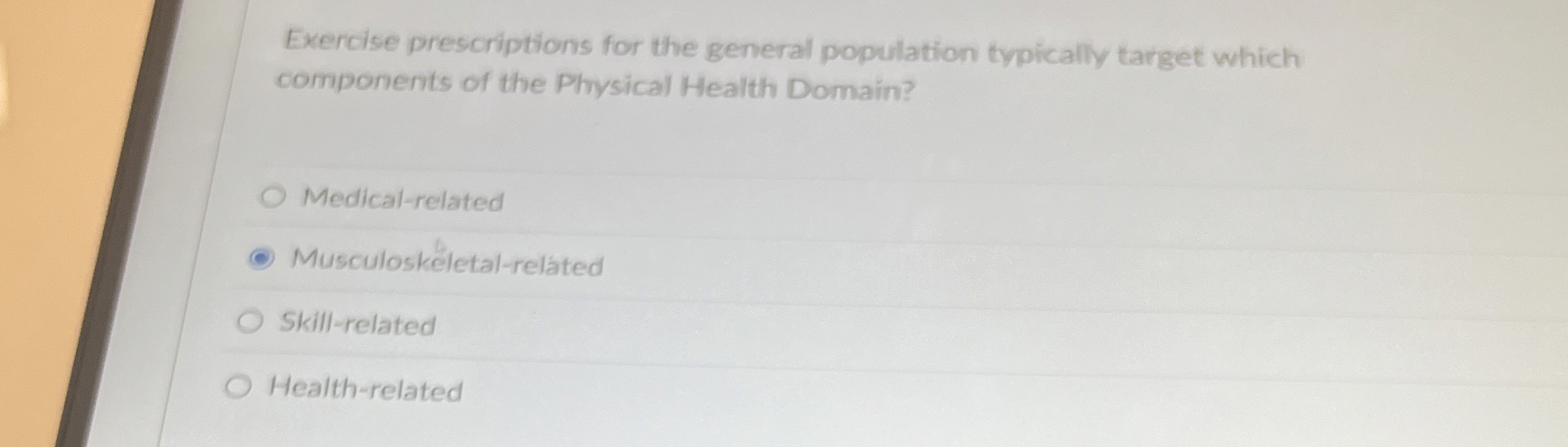 Solved Exercise prescriptions for the general population | Chegg.com