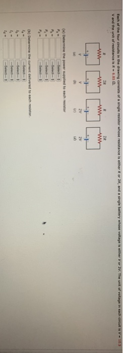 Solved Each of the four circuits in the drawing consists of | Chegg.com