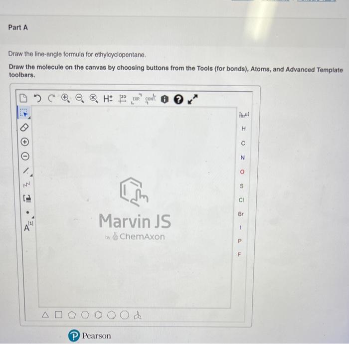 Solved Draw the line-angle formula for ethylcyclopentane. | Chegg.com