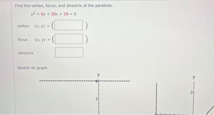 Solved Find the vertex and focus | Chegg.com