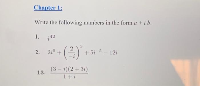 Solved complex analysis, Chapter 1: Write the following | Chegg.com