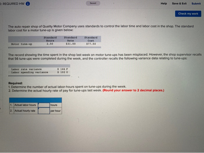 Solved D: REQUIRED HW 6 Saved Help Save & Exit Submit Check | Chegg.com