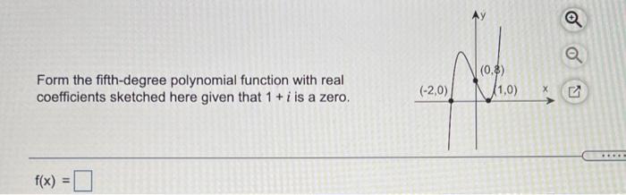 Solved a Form the fifth-degree polynomial function with real | Chegg.com