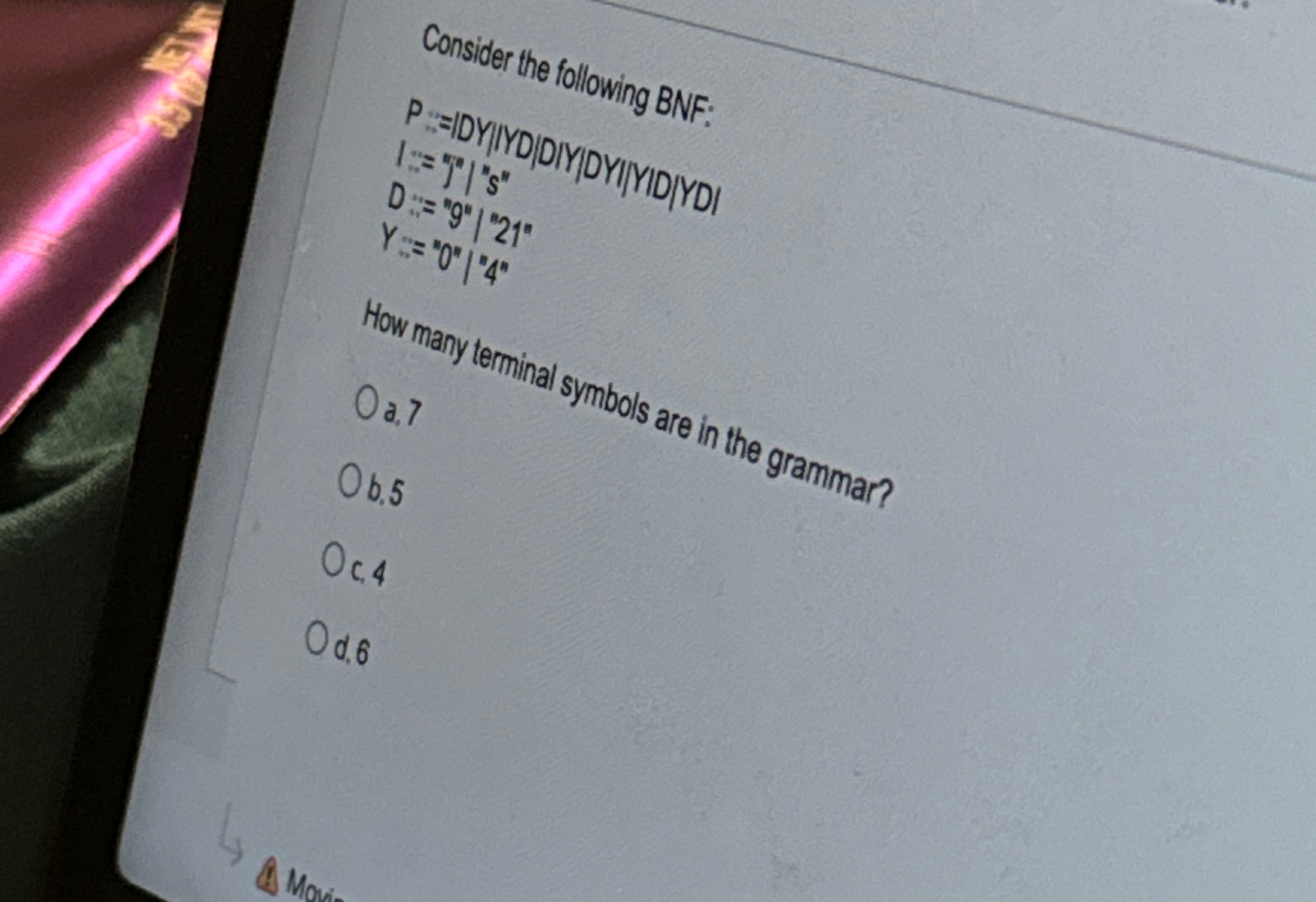 Solved Consider the following BNF:P= | Chegg.com