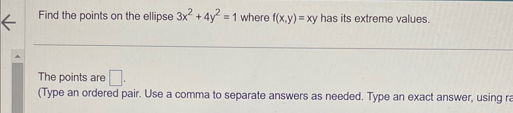 Find the points on the ellipse 3x2+4y2=1 ﻿where | Chegg.com