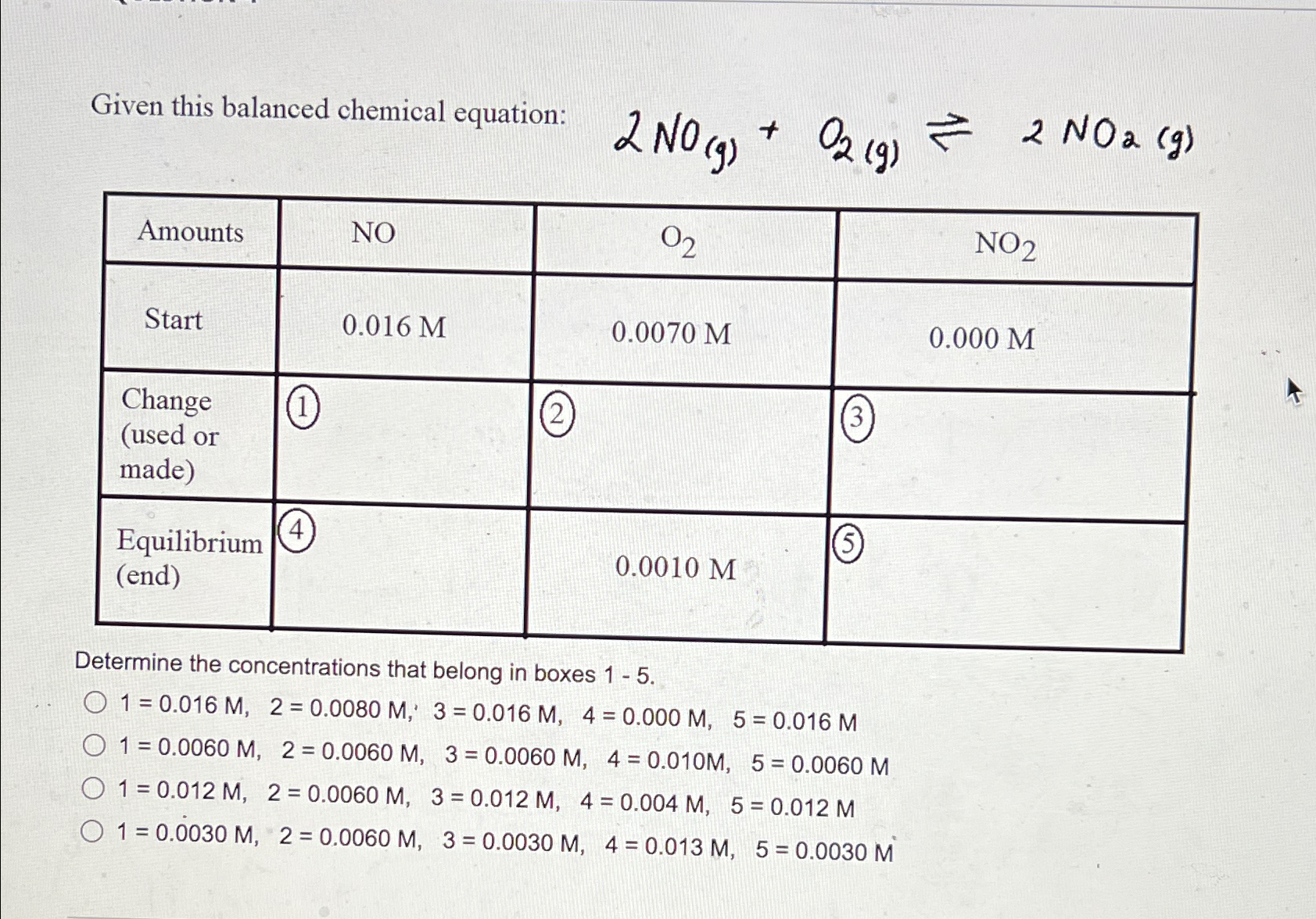 Solved Given this balanced chemical | Chegg.com
