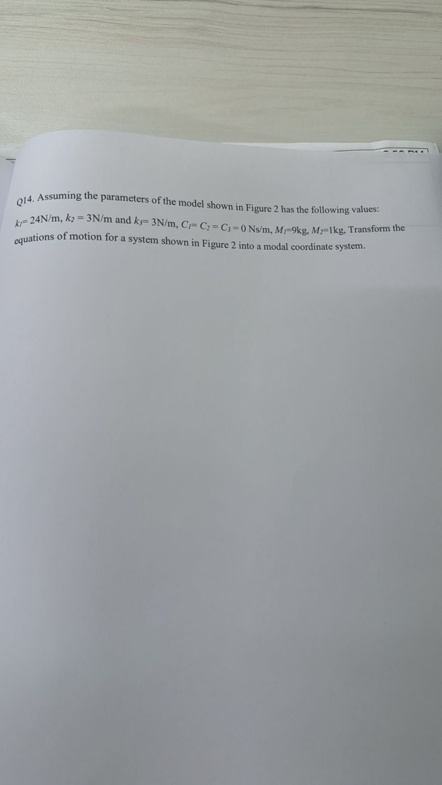 Solved Q14. ﻿Assuming the parameters of the model shown in | Chegg.com