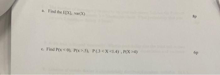 Solved 3. Let the probability density function ( pdf ) of | Chegg.com