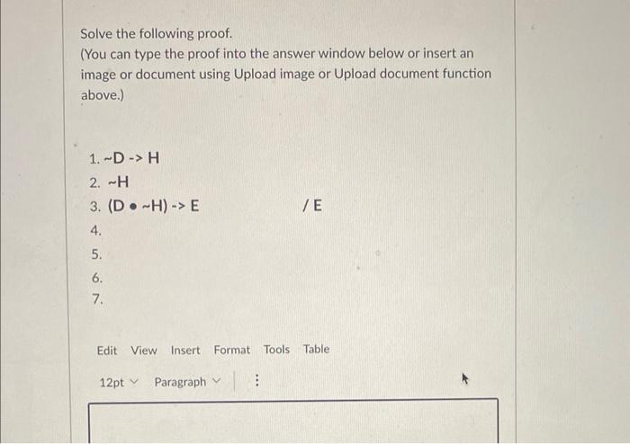 Solved Solve the following proof. (You can type the proof | Chegg.com