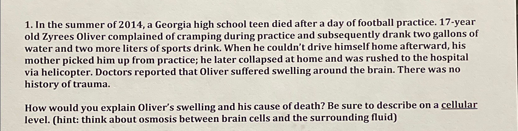 Solved In the summer of 2014, ﻿a Georgia high school teen | Chegg.com