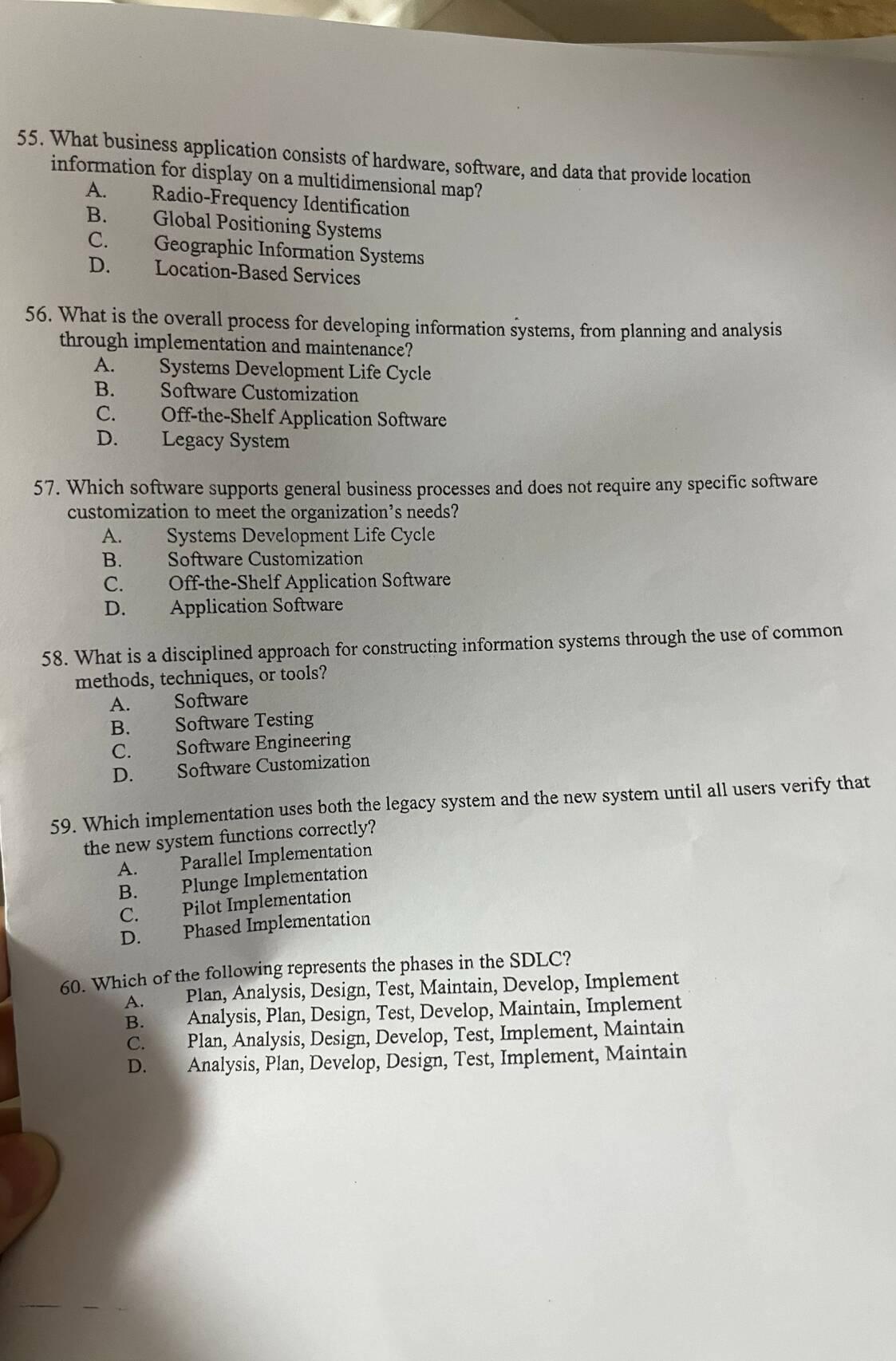 Solved What business application consists of hardware, | Chegg.com