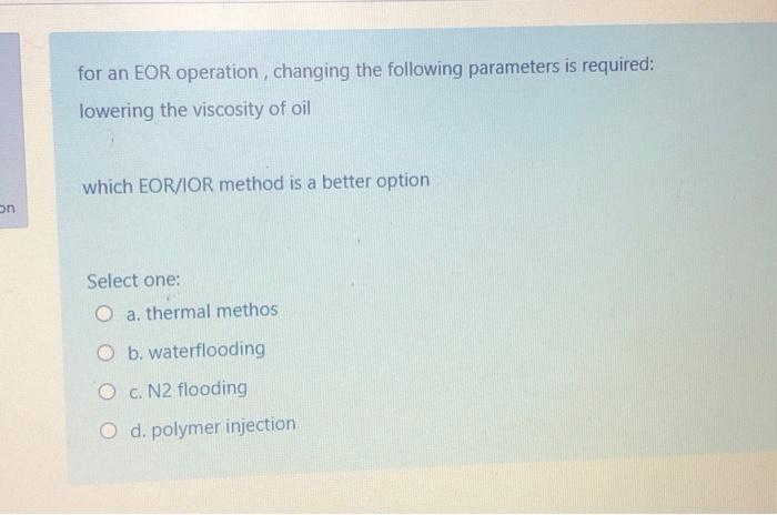 Solved for an EOR operation, changing the following | Chegg.com