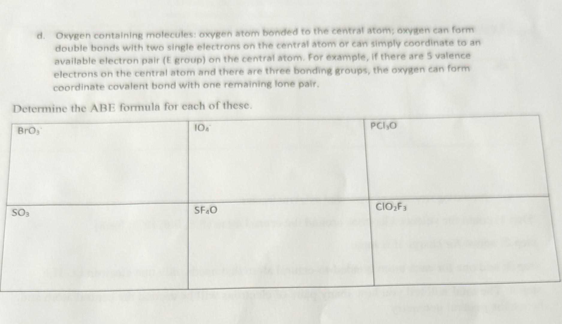 Solved c. Predicting structure of expanded octet molecules: | Chegg.com