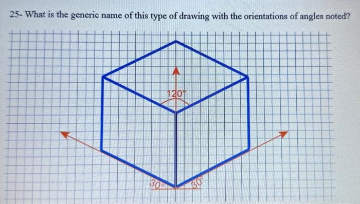 Solved 25 - What is the generic name of this type of drawing | Chegg.com