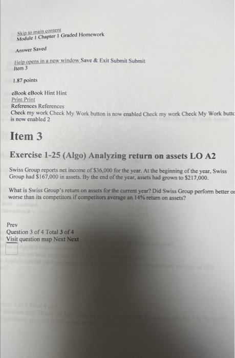 Solved Skip so main contens Module I Chapter 1 Graded | Chegg.com