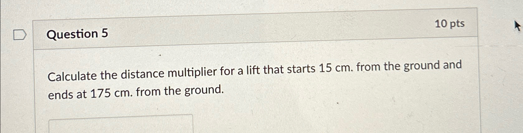 Solved Question 510 ﻿ptsCalculate the distance multiplier | Chegg.com