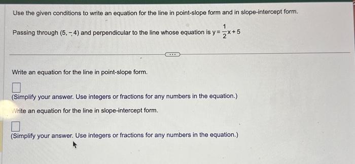 Solved Use the given conditions to write an equation for the | Chegg.com