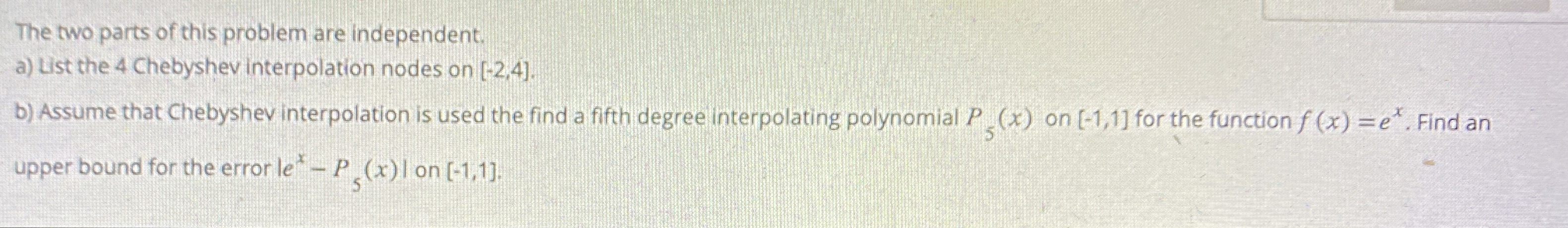 Solved The two parts of this problem are independent.a) ﻿Ust | Chegg.com