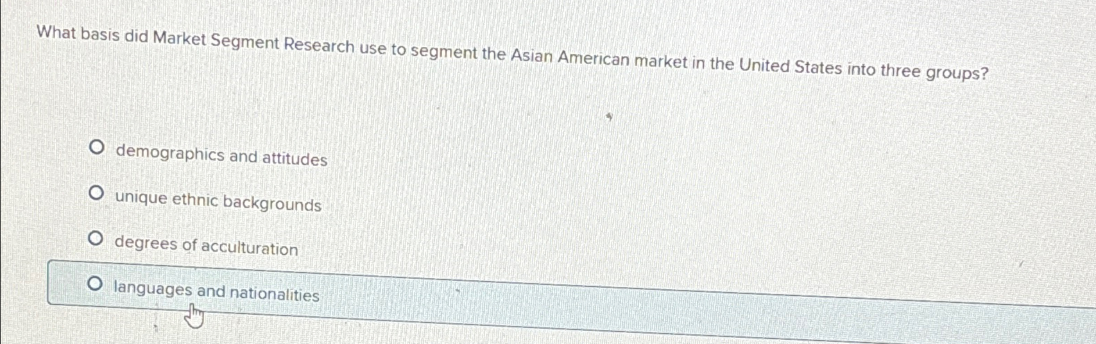 Solved What basis did Market Segment Research use to segment | Chegg.com