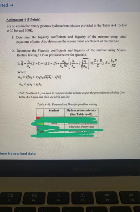 Solved Assignment-4 (5 Points) For an equimolar binary | Chegg.com