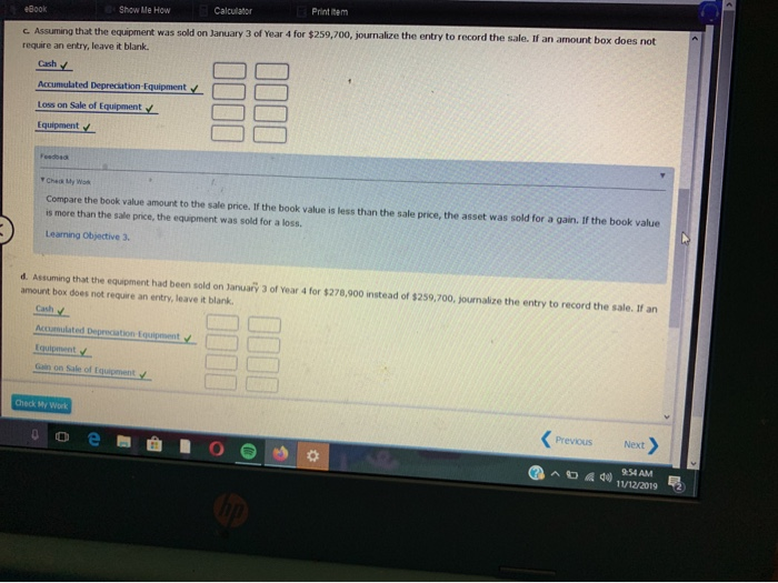 Solved Print item Calculator Show Me How Book Disposal of | Chegg.com