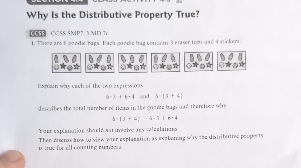 Solved Why Is the Distributive Property True?CCSS | Chegg.com