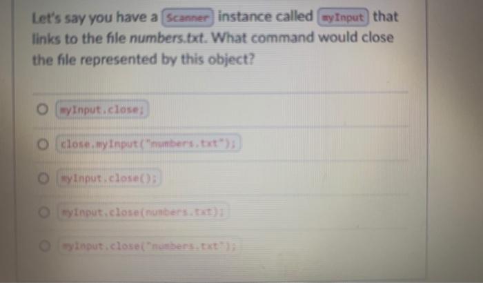 Solved What type variable is returned by the hasNext method | Chegg.com