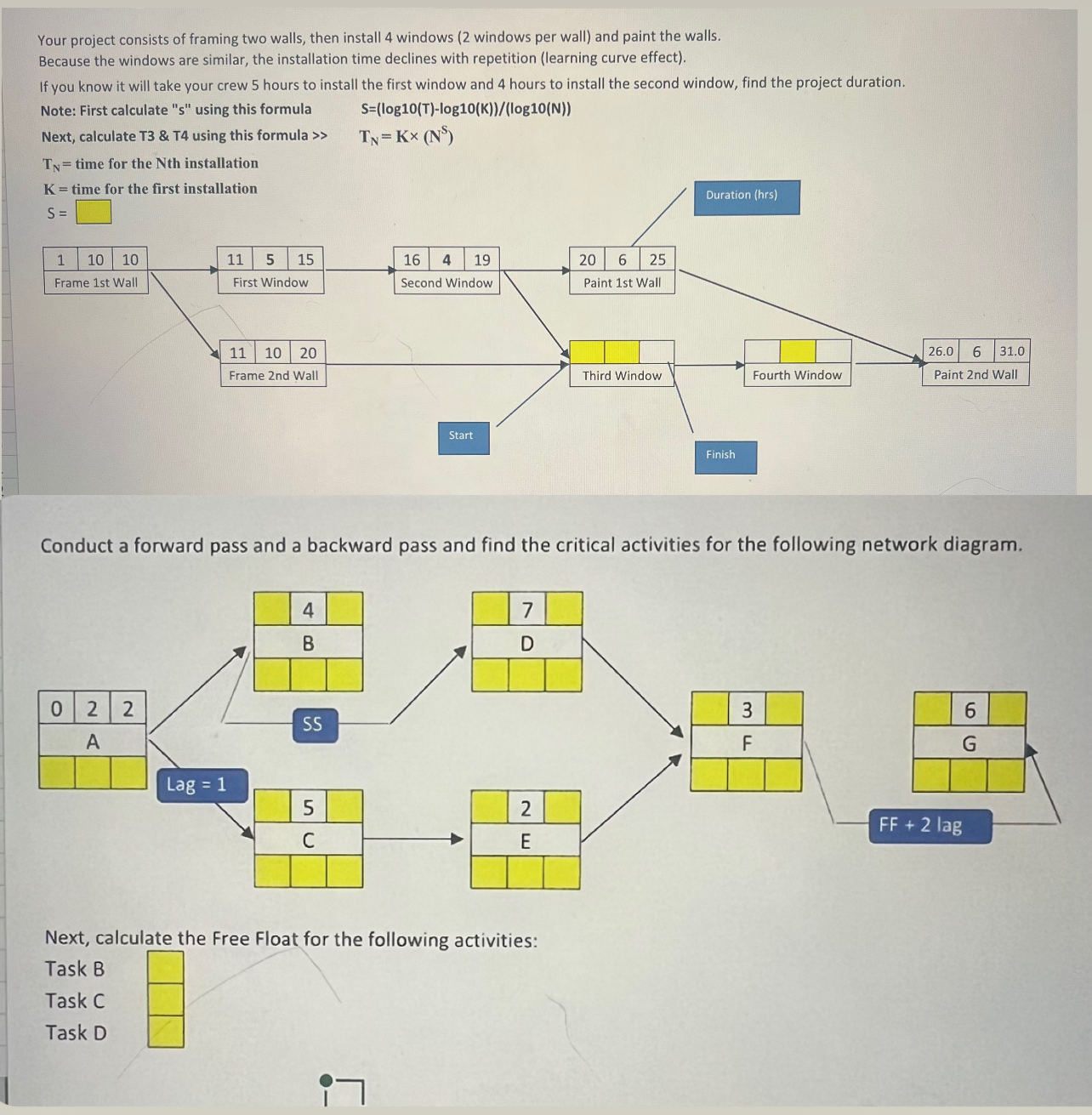 Solved Your project consists of framing two walls, then | Chegg.com