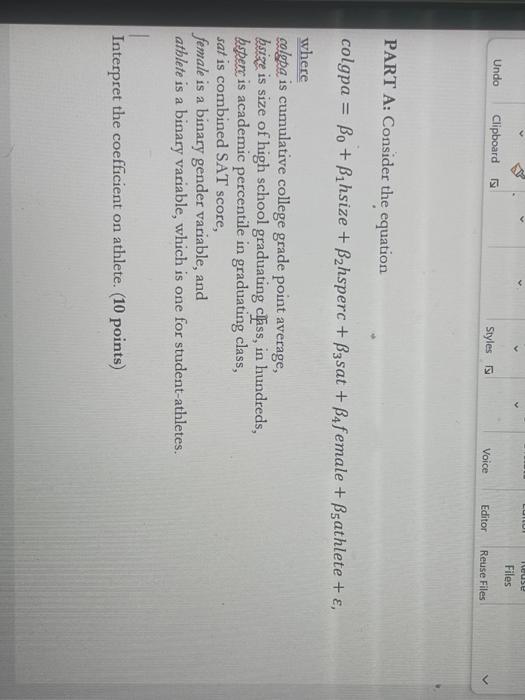 Solved Contor Reuse Files Undo Clipboard Styles S Voice | Chegg.com