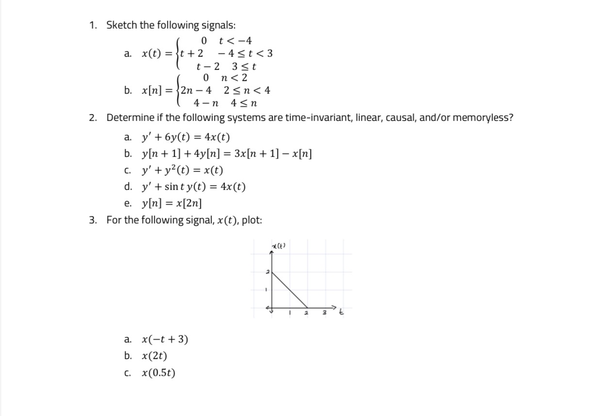 Solved Sketch the following | Chegg.com