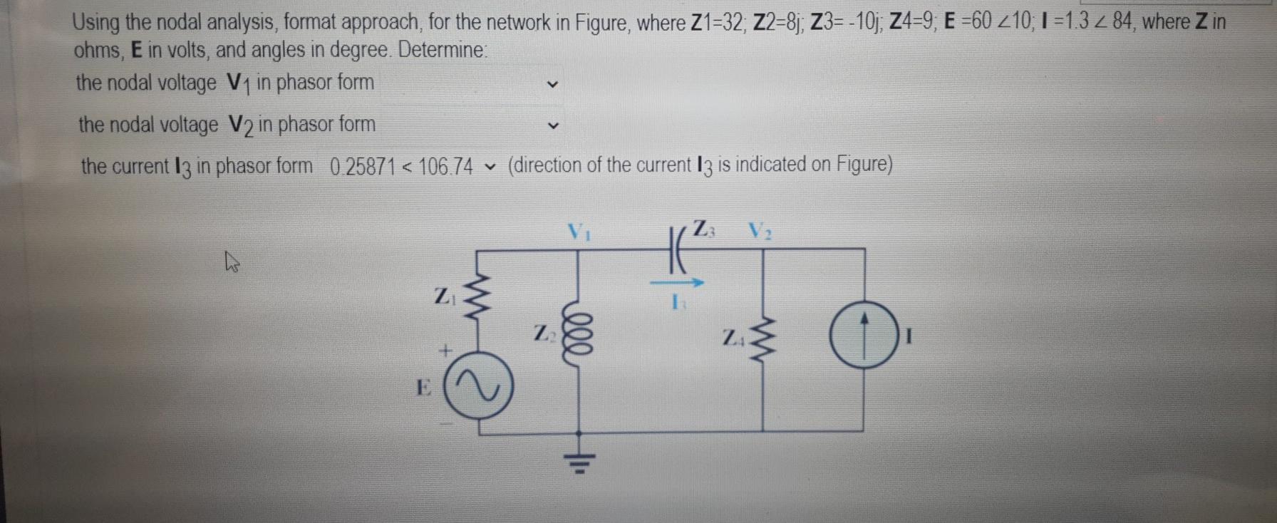 Solved V Using the nodal analysis, format approach, for the | Chegg.com
