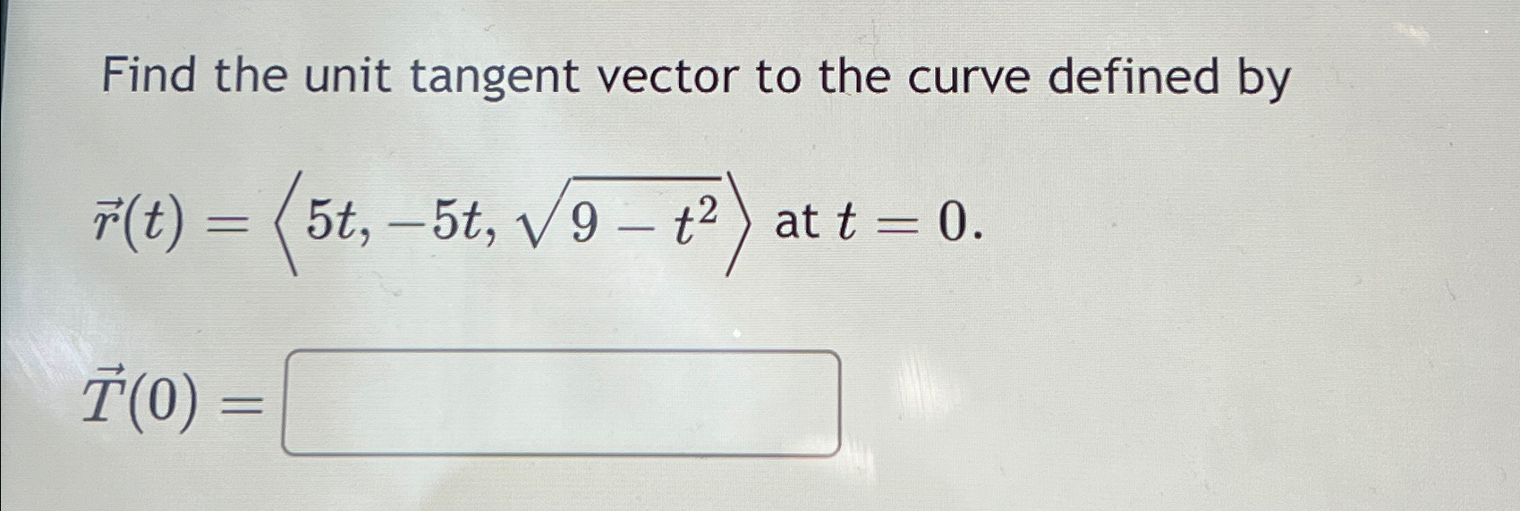 Solved Find the unit tangent vector to the curve defined by | Chegg.com