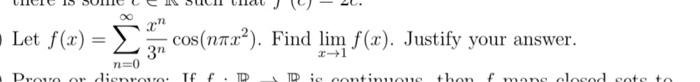 Solved Need help with Advanced Calculus question. question | Chegg.com