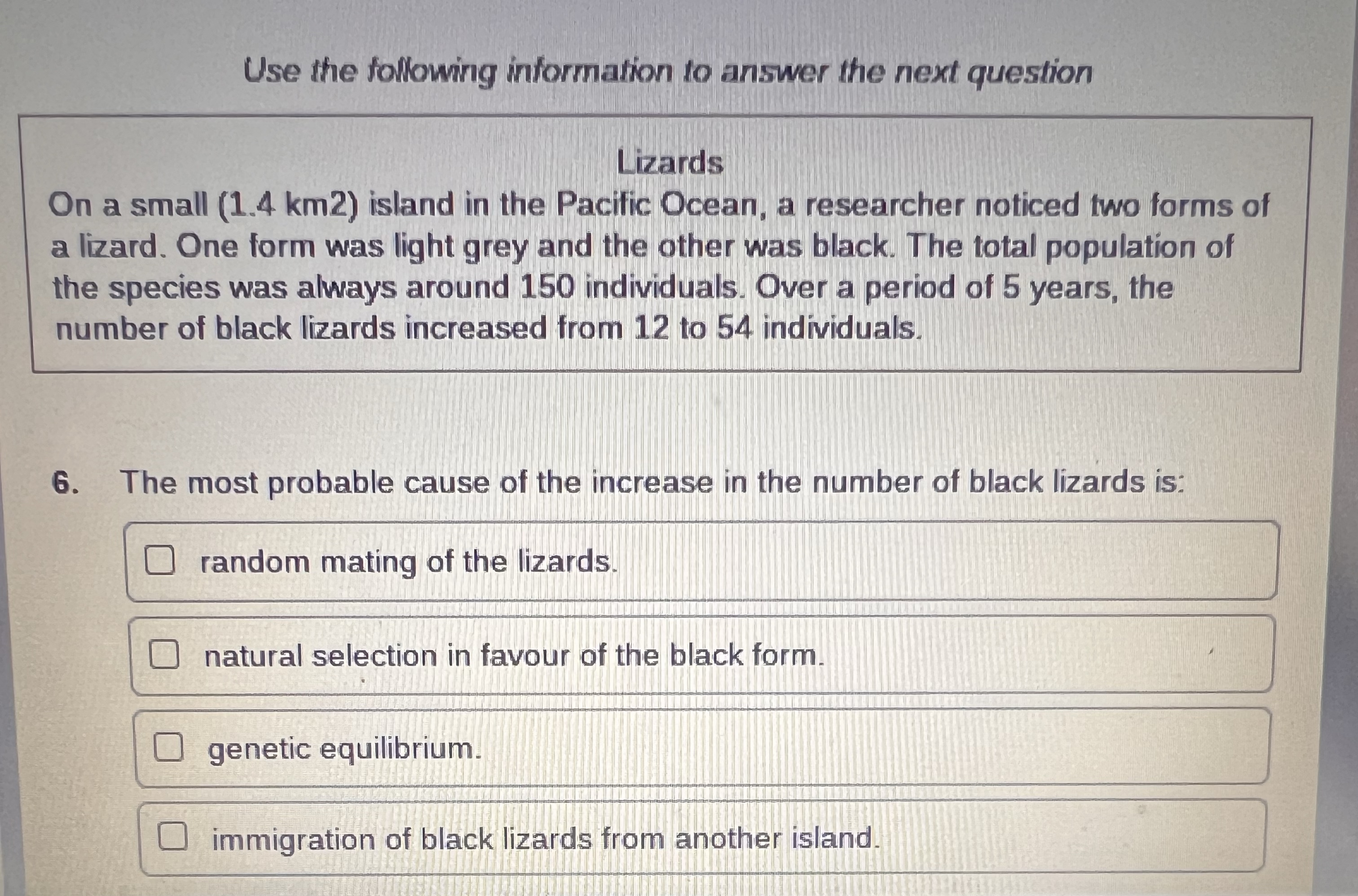 Solved Use the following information to answer the next | Chegg.com