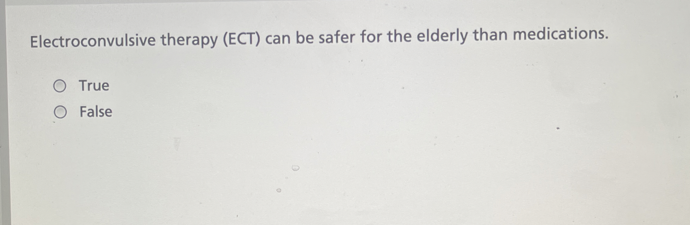 Solved Electroconvulsive therapy (ECT) ﻿can be safer for the | Chegg.com