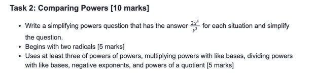 Solved Task 2: Comparing Powers [10 marks] • Write a | Chegg.com